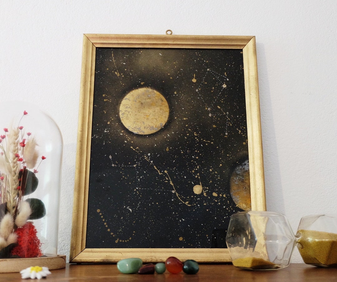 Constellation Frame Painting and Engraving on Glass. - Etsy