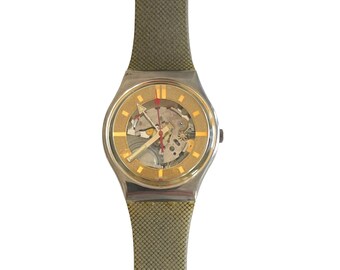 NEW: Rare 1987 Vintage Swatch Gent Original Nine to Six GB117 Unworn ...