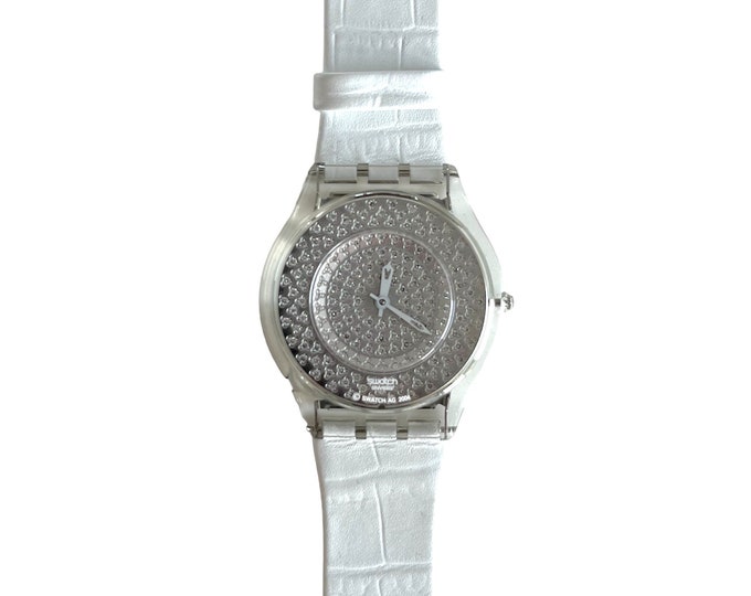 NEW : Swatch Skin Classic LUSTROUS BLISS SFZ106 With 176 Real Diamonds ...