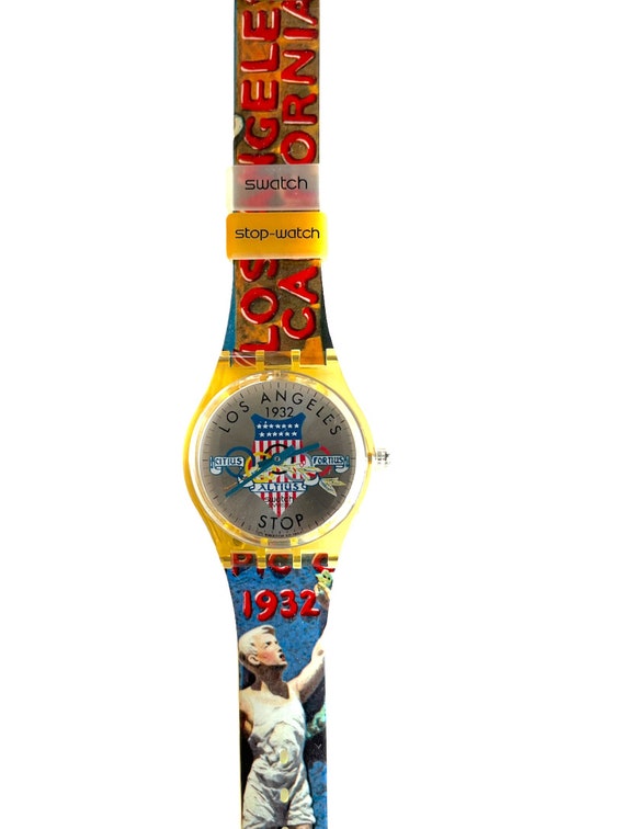 NEW : vintage Swatch Stop-Watch LOS ANGELES SSZ100 - … - Gem