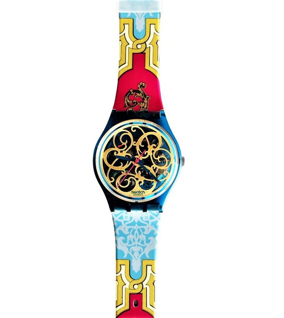 NEW : rare 1990 vintage Swatch Gent Original STUCCHI … - Gem