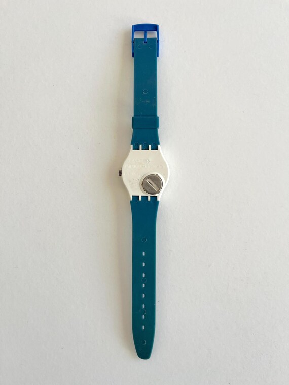 Vintage 1986 Swatch Gent PING PONG BLUE GW106 - unwor… - Gem