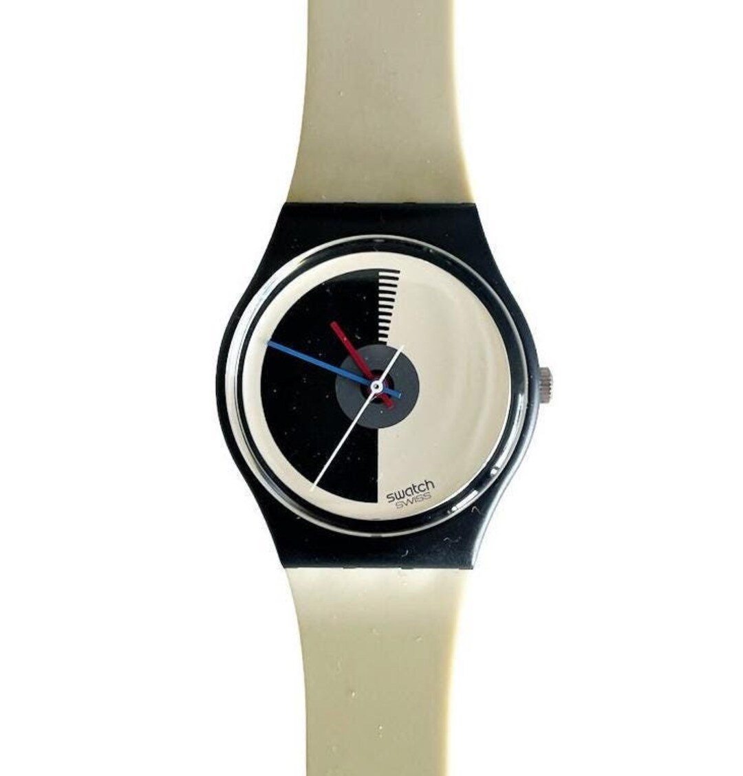 Vintage Rare 1986 Swatch Gent Standard MEZZA LUNA GB107 - Unworn Mint ...