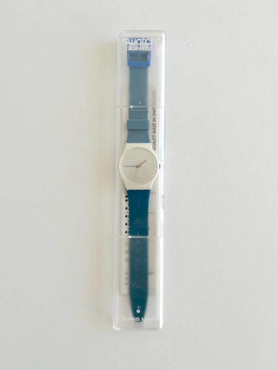 Vintage 1986 Swatch Gent PING PONG BLUE GW106 - unwor… - Gem