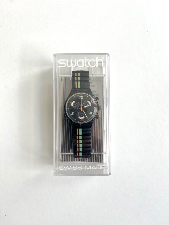 Vintage rare 1998 Swatch Chrono CD PLAYER SCB120A - m… - Gem