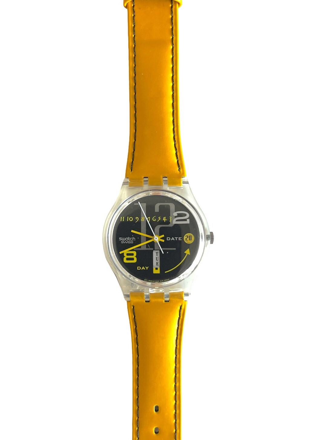 Vintage 1995 Swatch Gent CANARD LACQUER GK714 Unworn Perfect Condition ...