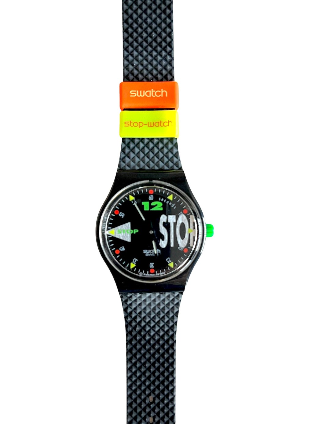 NEW : Vintage Swatch Stop-watch NIGHTSHIFT SSB101 From 1993 Unworn New ...