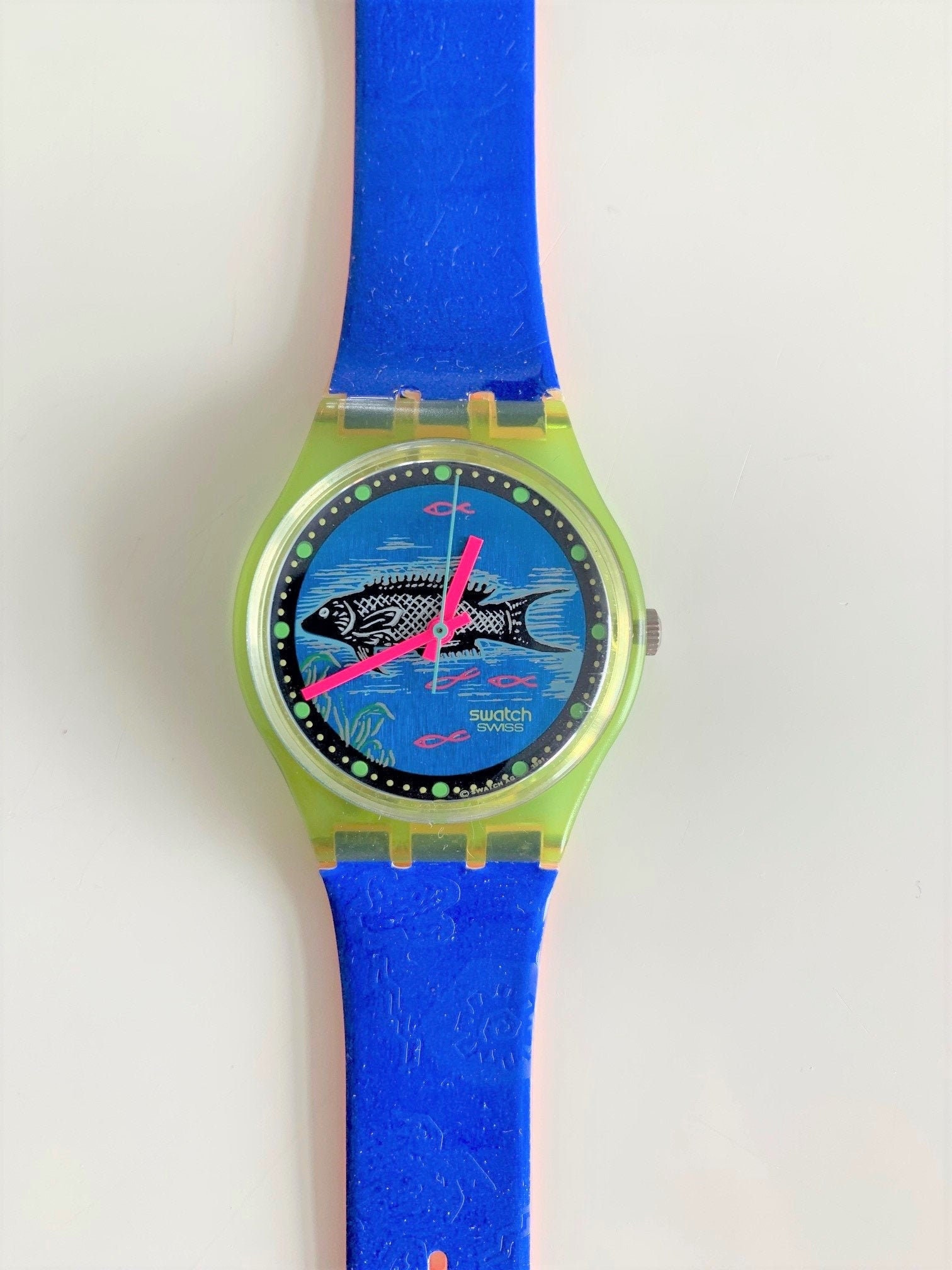 NEW : 1992 vintage Swatch Gent Original FRISCHE FISCHE GR116 | Etsy