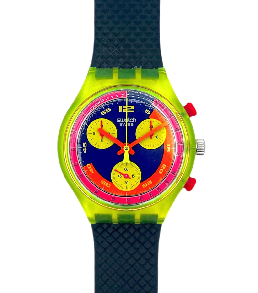 Vintage 1992 Swatch Chrono GRAND PRIX SCJ101 - New in Box - All ...