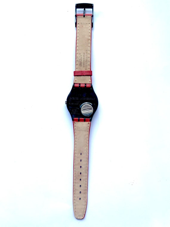 NEW in box vintage Swatch Gent RED FLAME GB418 from 1… - Gem