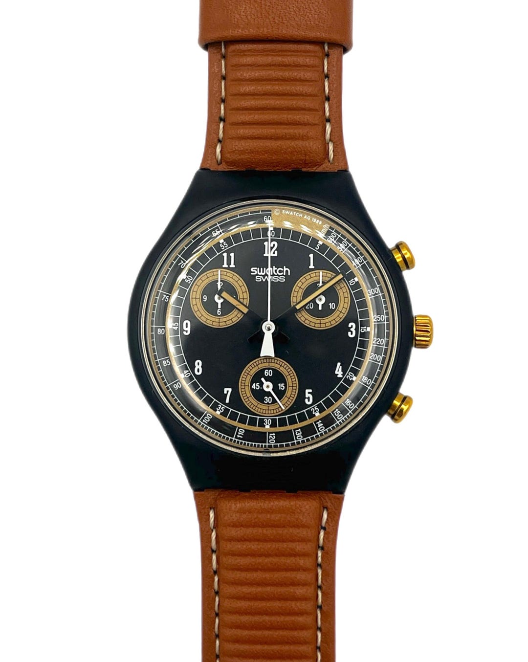 1990 Swatch Chrono SAND STORM SCB104 - New in Box - All Functions ...