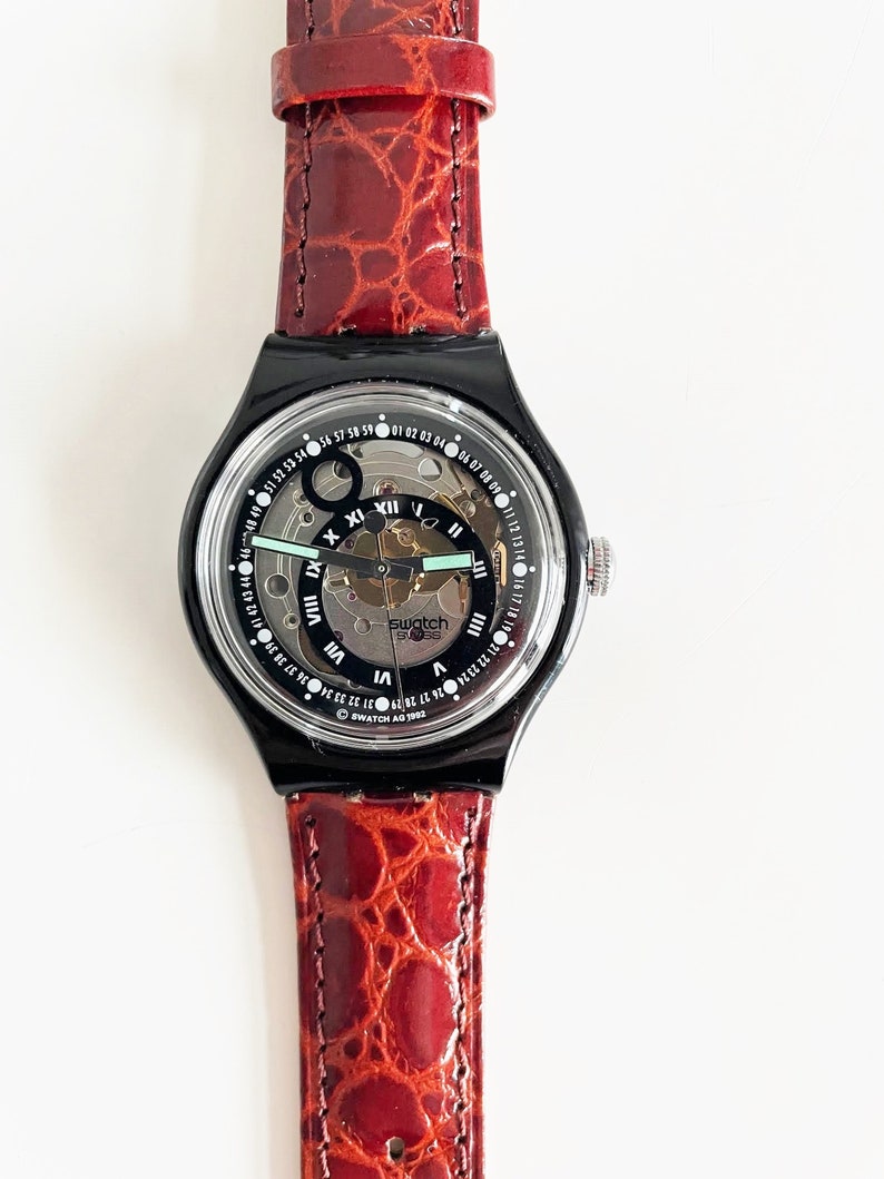 NEW : Vintage 1993 Swatch Automatic SAB102 BLACK CIRCLES | Etsy