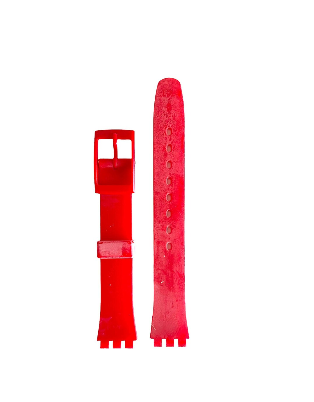 Vintage Swatch Red Plastic 12 Mm Replacement Strap - Band - Bracelet ...