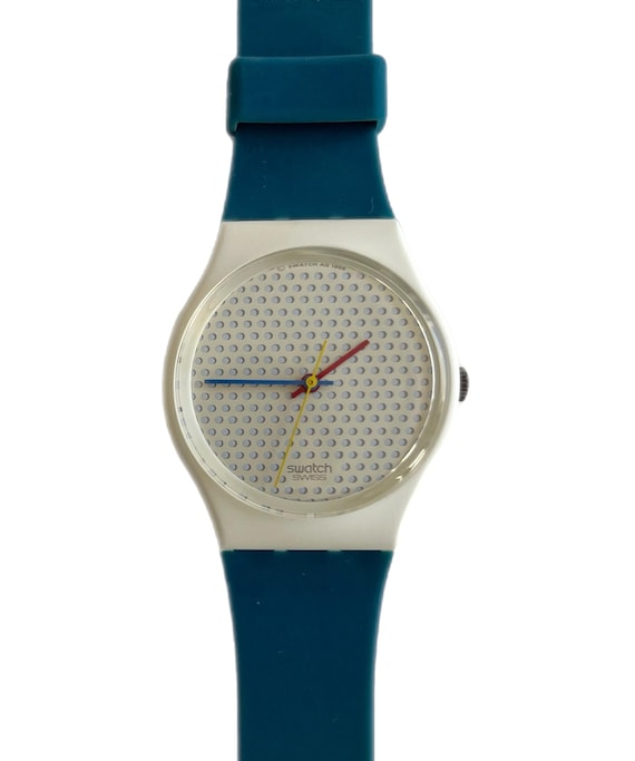 Vintage 1986 Swatch Gent PING PONG BLUE GW106 - unwor… - Gem