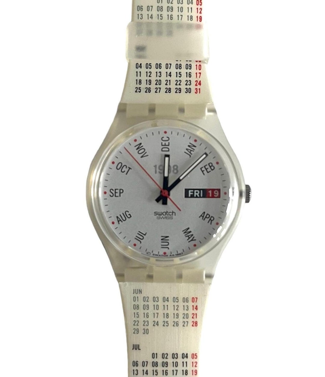 Vintage 1998 Swatch Gent CALENDARIUM GK726 perfecto estado sin usar ...