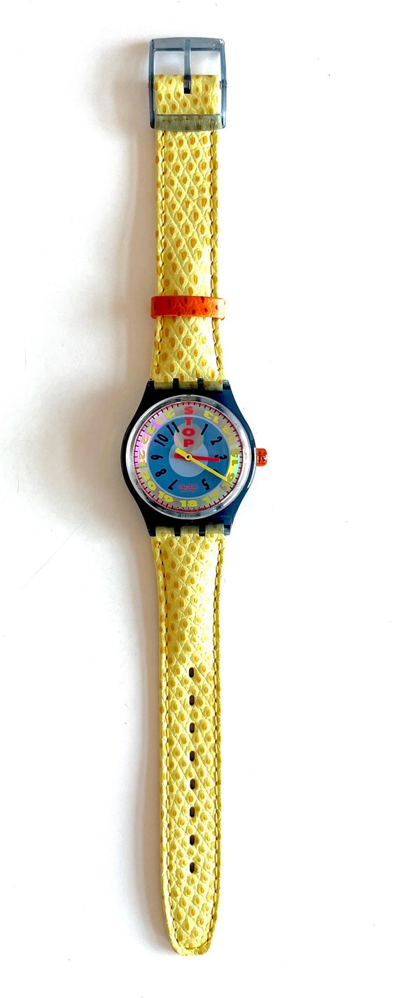 NEW : vintage Swatch Stop-Watch YELLOW STAR SSM102 - … - Gem
