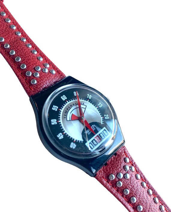 NEW in box vintage Swatch Gent RED FLAME GB418 from 1… - Gem