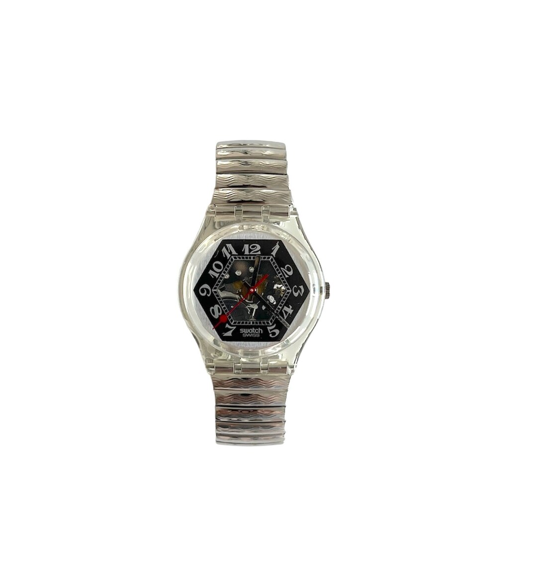Vintage 1993 Swatch Gent Flex BLACK JADE GK158 - Unworn Mint Condition ...