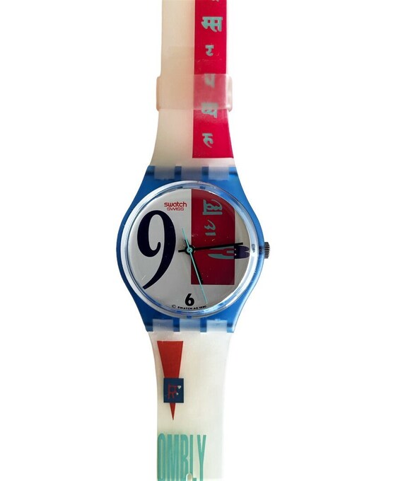Vintage 1991 Swatch Gent BOLD FACE GN112 - unworn min… - Gem