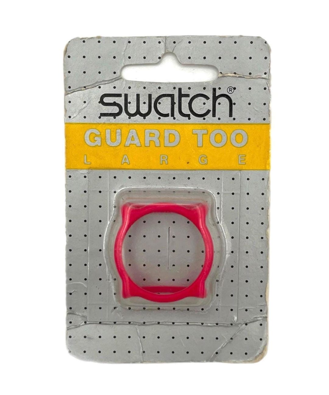 Vintage Bright Pink Swatch GUARD TOO for 34mm Diameter Swatch Watches ...