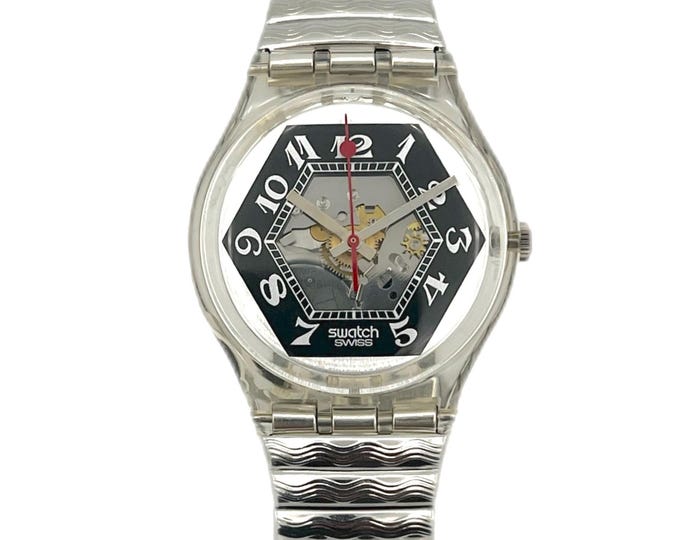 Vintage 1994 Swatch Automatic SAK112 EISMEER - Unworn Mint Condition ...