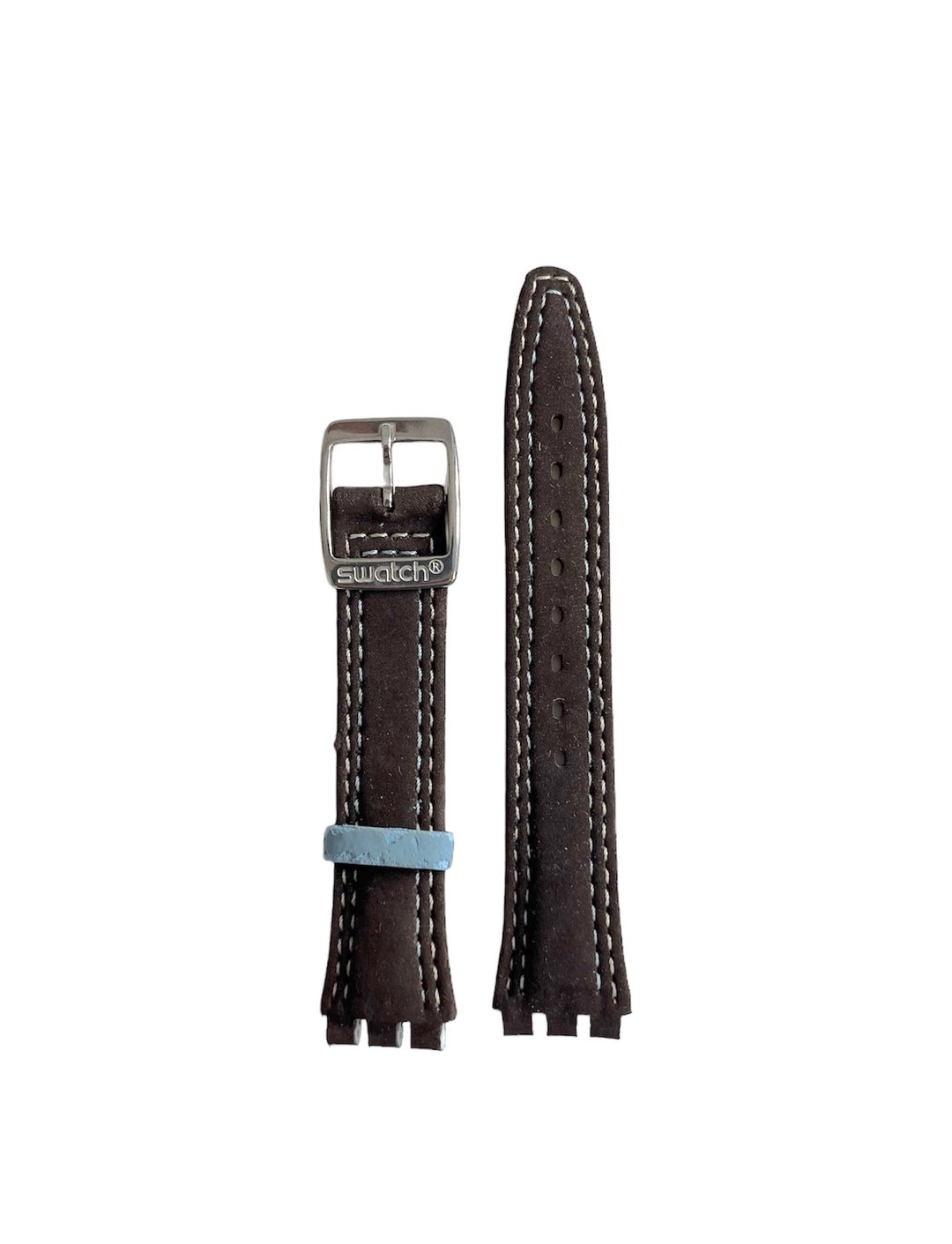 NEW : Swatch Vintage Brown Leather 17mm Replacement Strap Band Bracelet ...
