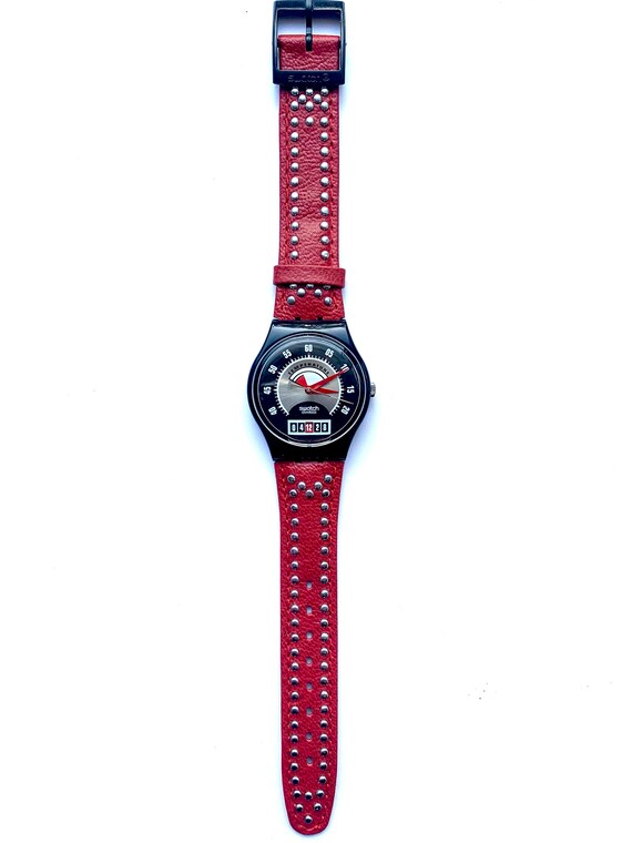 NEW in box vintage Swatch Gent RED FLAME GB418 from 1… - Gem