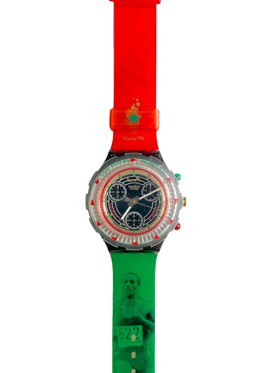 Vintage Swatch Midi Aqua Chrono SAID AOUITA SEZ101 - Unworn Mint ...