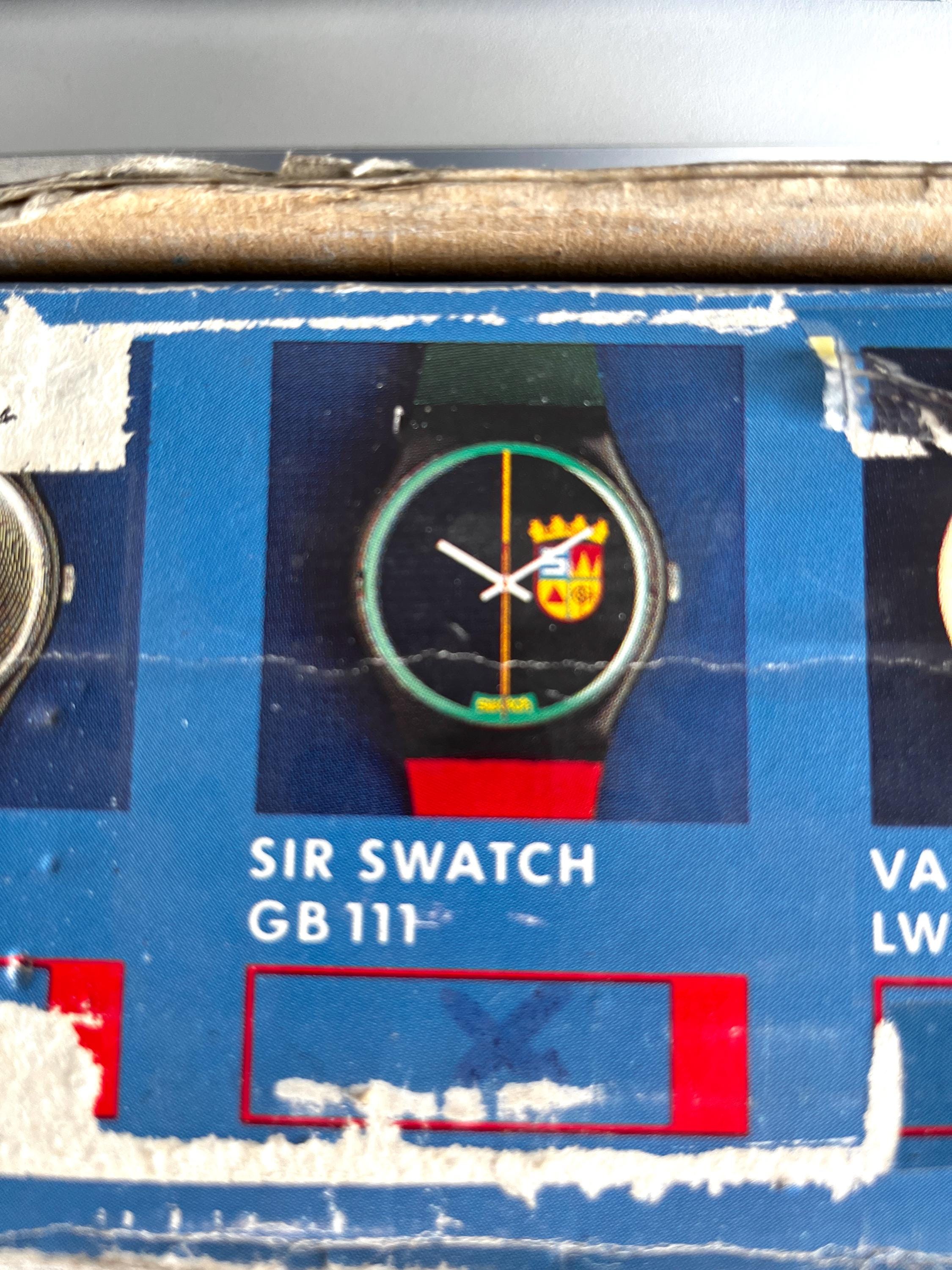 Vintage 1986 Swatch Maxi Wall Clock Sir MGB111 - 209cm Tall, Original ...