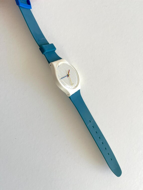 Vintage 1986 Swatch Gent PING PONG BLUE GW106 - unwor… - Gem