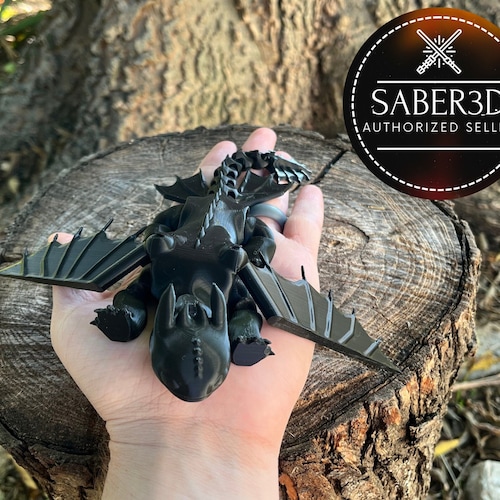 3d Printed Articulated Dragon Toothless - Etsy