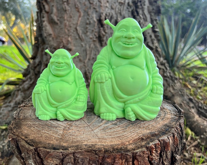 Sitting Shrek Buddha Statue, 3D Printed, Home Decor, Desk Ornament ...