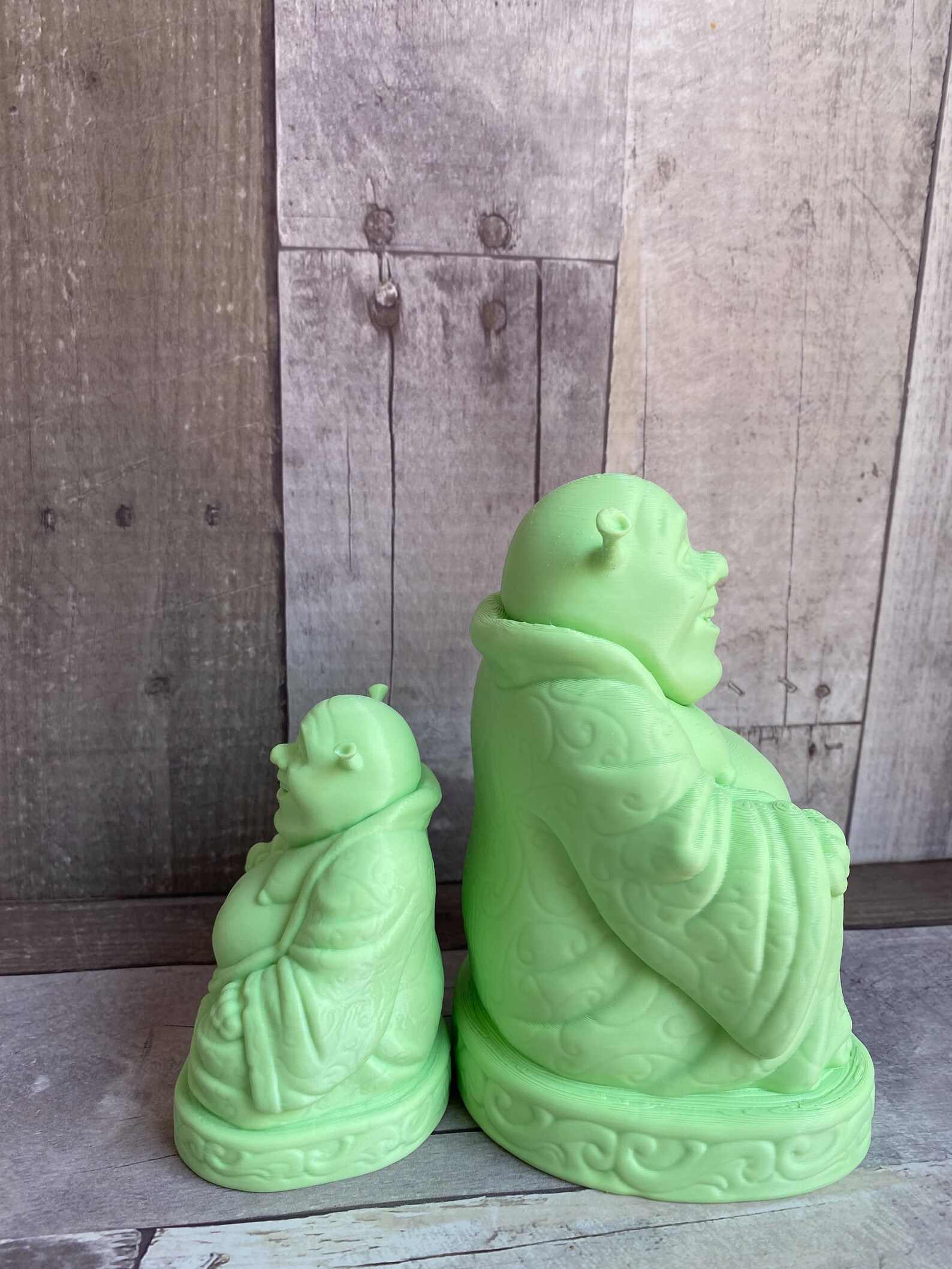 Shrek Buddha Statue 3d Printed Home Decor Desk Ornament Etsy Hong Kong