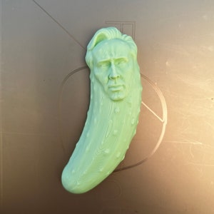 3D Printed Picolas Cage Magnet, Keychain, Holiday Ornament, Pickle Nic ...