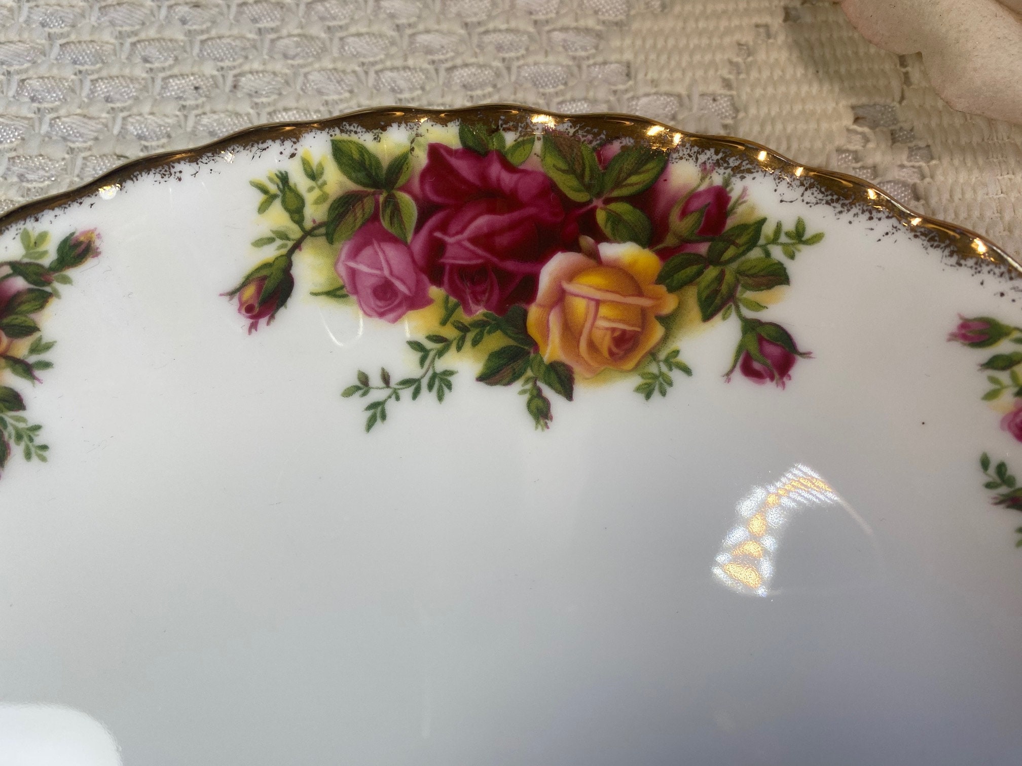 Royal Albert Old COUNTRY ROSE Cake Plate, Vintage Serving Platter - Etsy