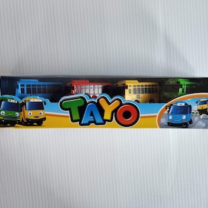 TAYO the Little Bus 7CM + Friends Pull Back Toys 4pcs the Little Blue ...