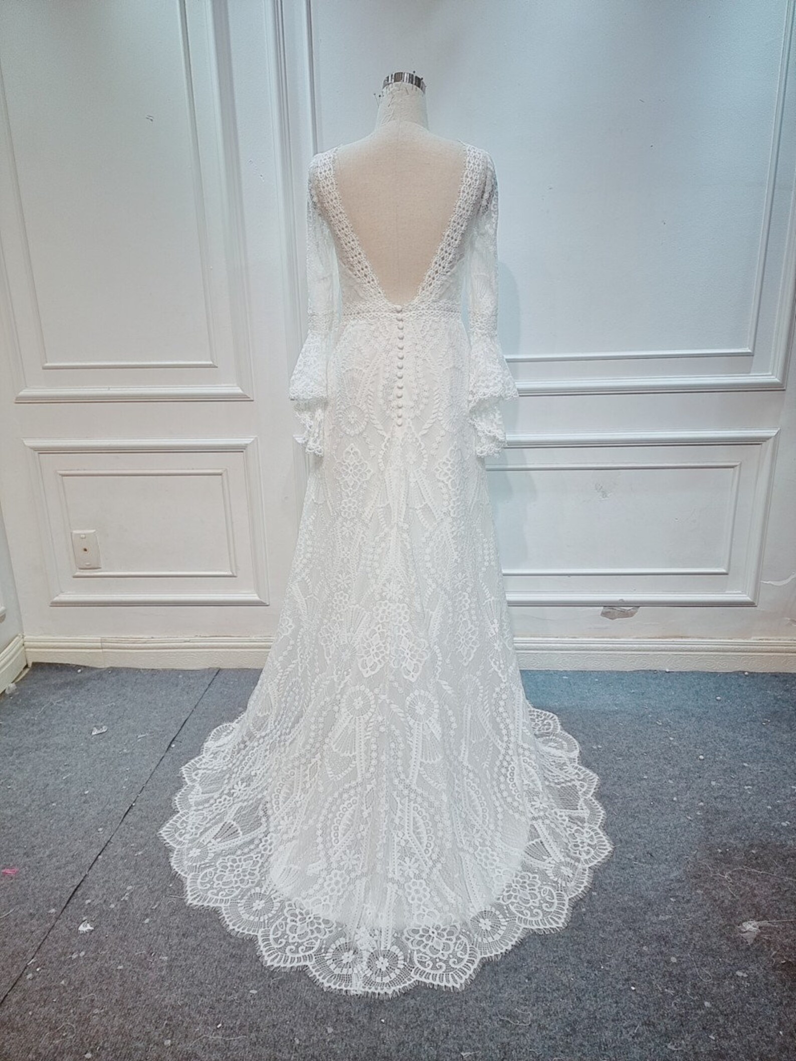 Simple Rustic Boho Wedding Dress. Vintage Boho Wedding Dress - Etsy