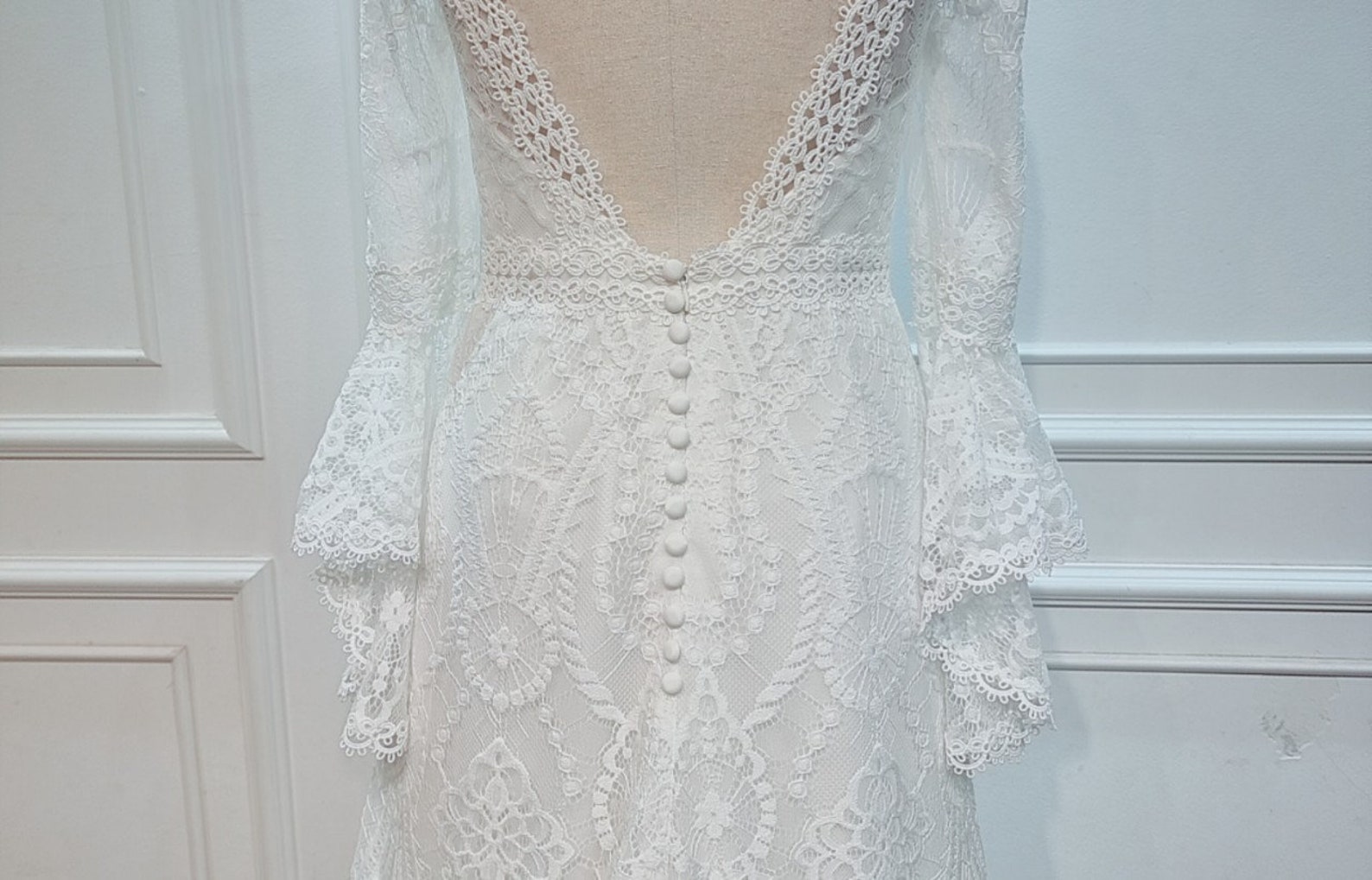 Simple Rustic Boho Wedding Dress. Vintage Boho Wedding Dress - Etsy