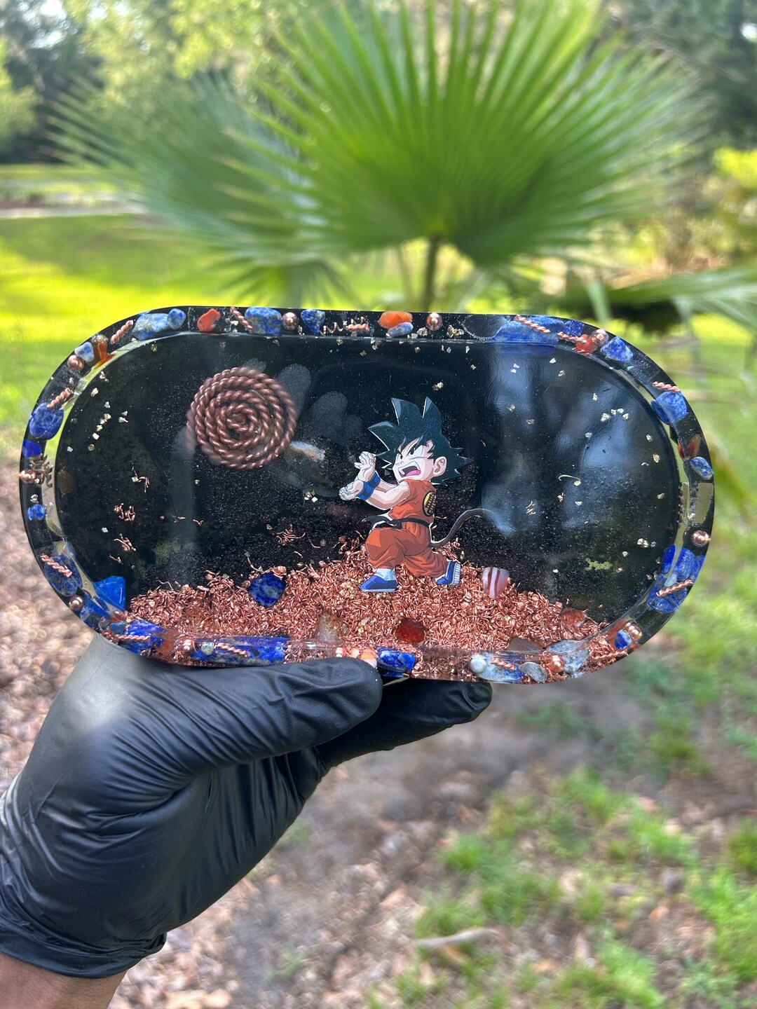 Goku DBZ Jewelry Tray With Quartz Crystals Copper Aluminum, Brass ...