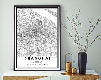 Shanghai City Poster | Etsy