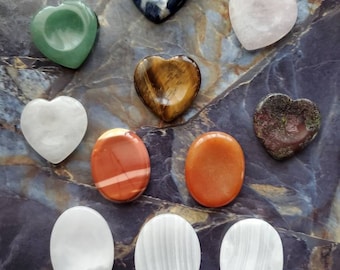 Worry Stone Pendant in Sterling Silver, Silver Worry Stone Necklace ...