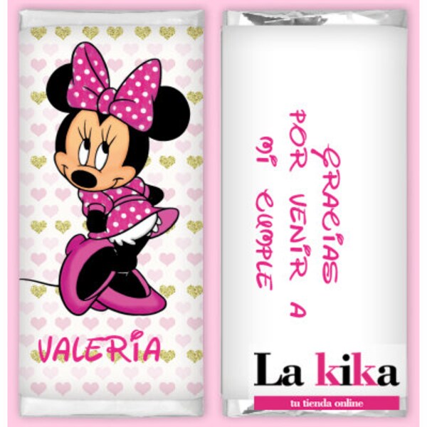 Minnie Mouse Chocolate Bar - Etsy