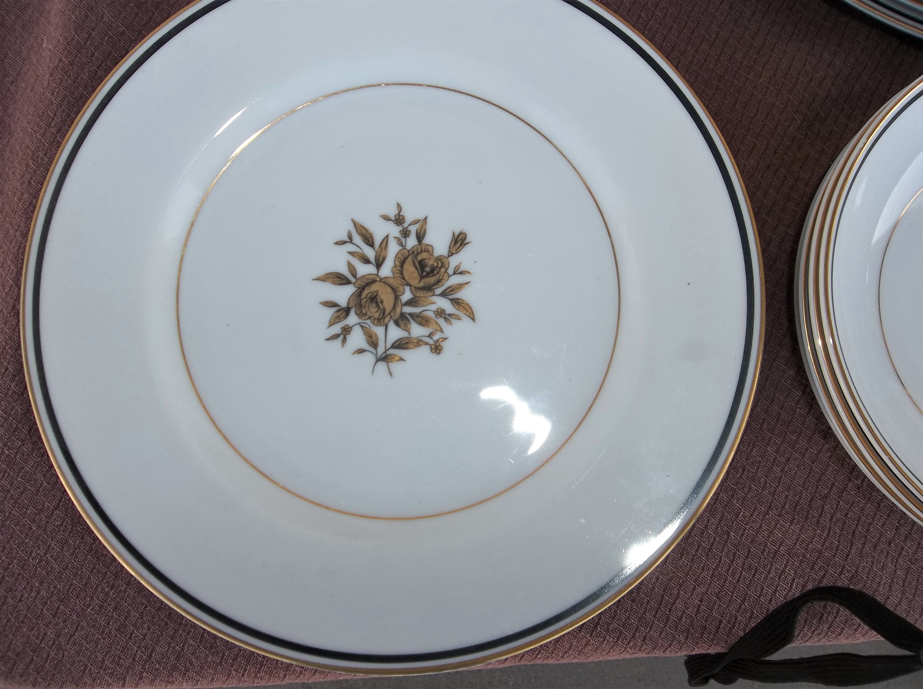 Mikasa Apollo China Set: Mid-century Modern Black & Gold, 28-piece - Etsy
