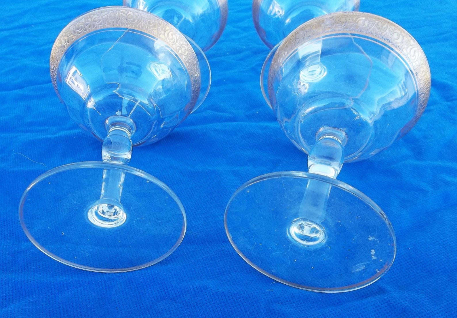 Vintage Gold Encrusted Crystal Cocktail Glasses - Set of 4 - Etsy