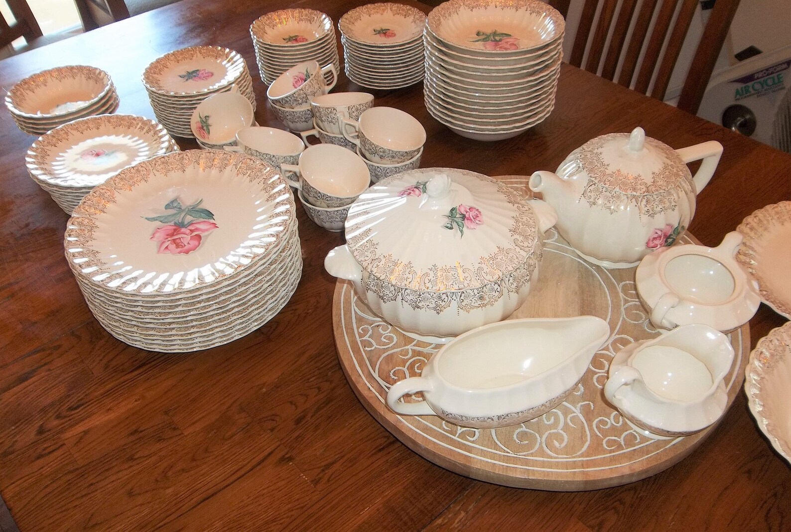 Limoges-america, Le Fleur Rouge, RARE 105 Piece Set, Vintage 1942-1949 ...