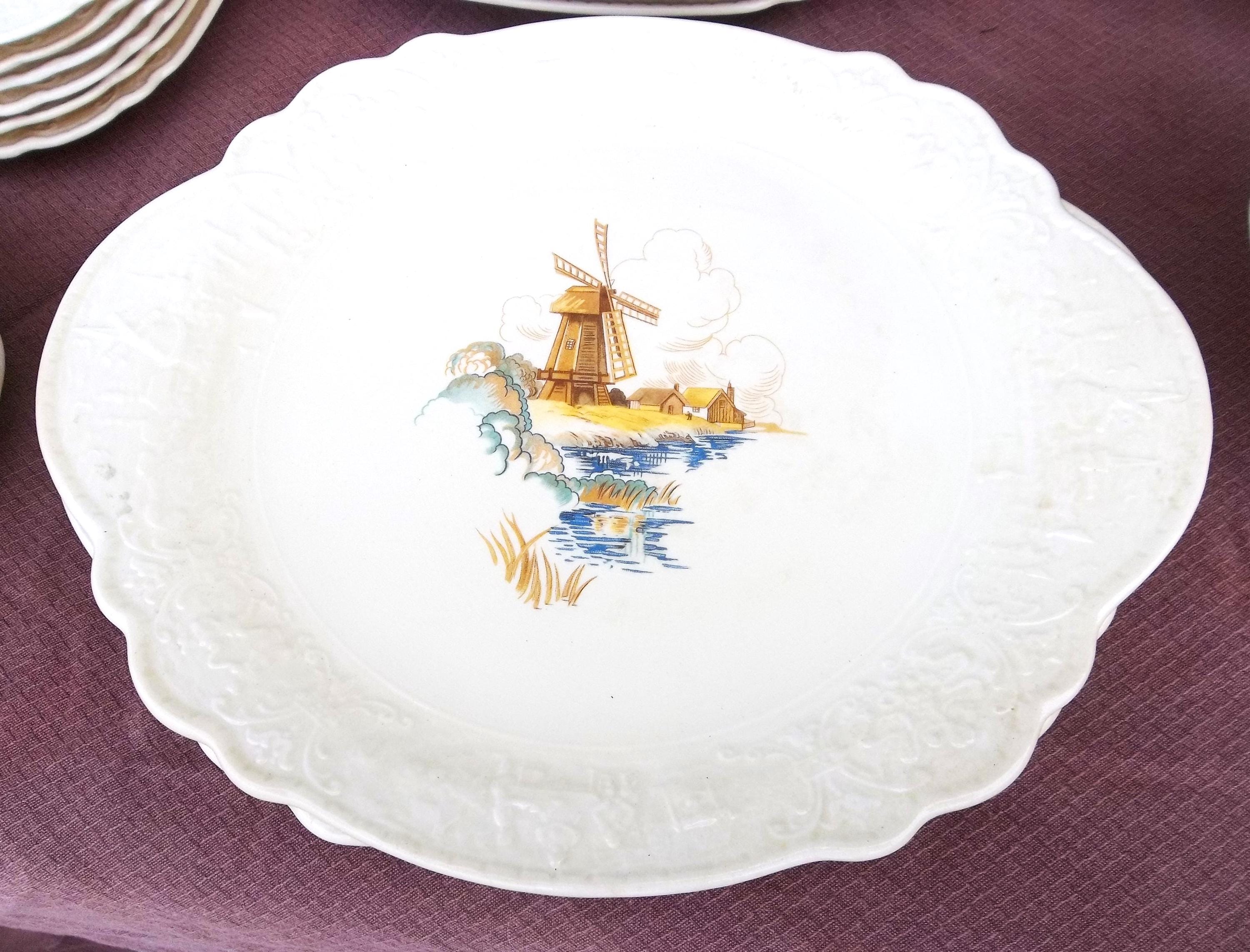 Rare 1940s Windmill Stoneware Dinnerware Set - Universal Cambridge Ohio ...