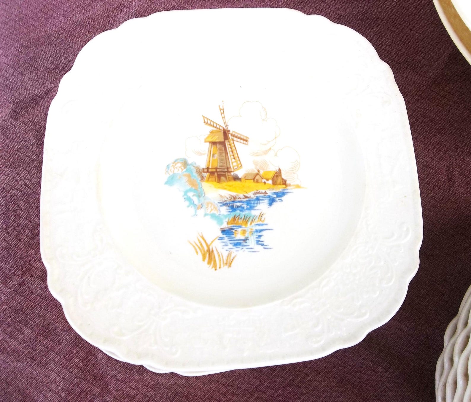 Rare 1940s Windmill Stoneware Dinnerware Set - Universal Cambridge Ohio ...