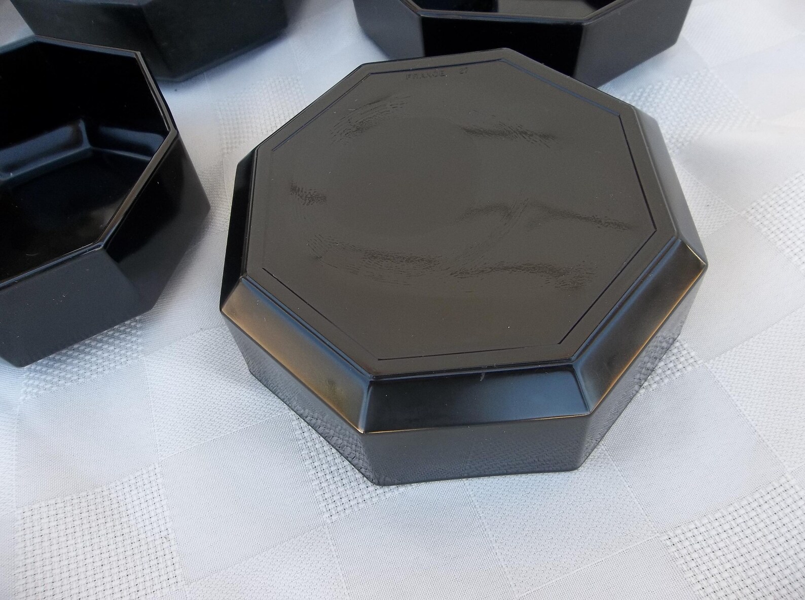 Vintage Arcoroc France Black Octime Dinnerware Set: 11-piece Luminarc ...