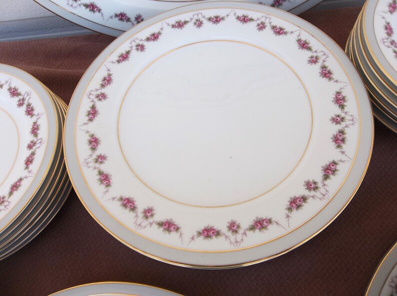Noritake RC China, Pink Rose Swags, RARE Vintage 45 Piece Set, 6 7 ...