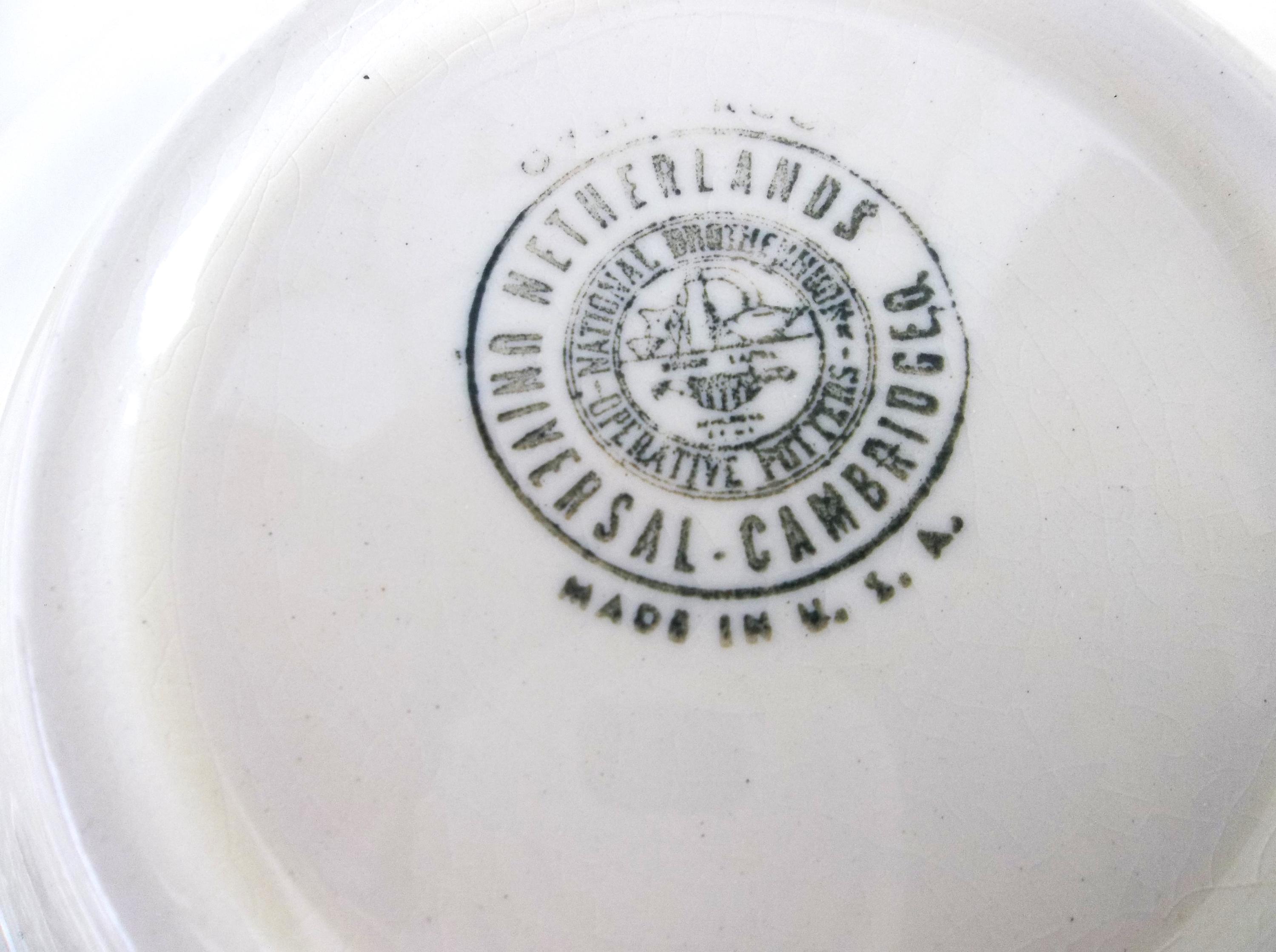 Rare 1940s Windmill Stoneware Dinnerware Set - Universal Cambridge Ohio ...